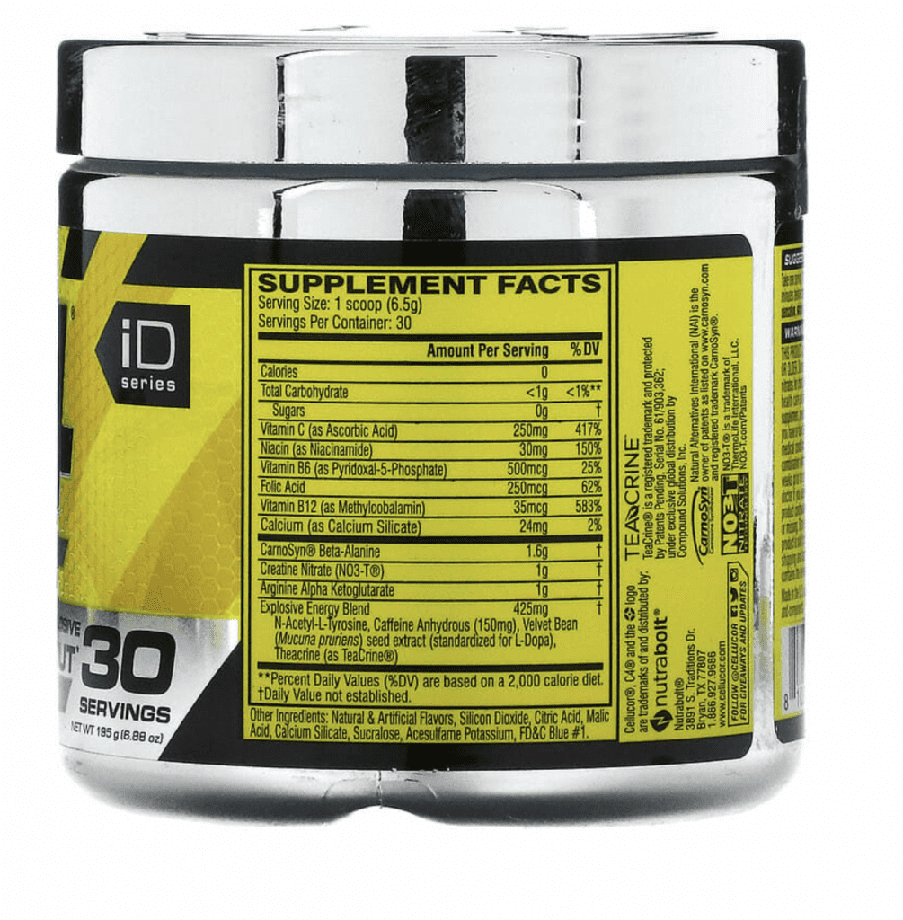 C4 Pre Entreno Cellucor 30 Servicios - Suplextreme