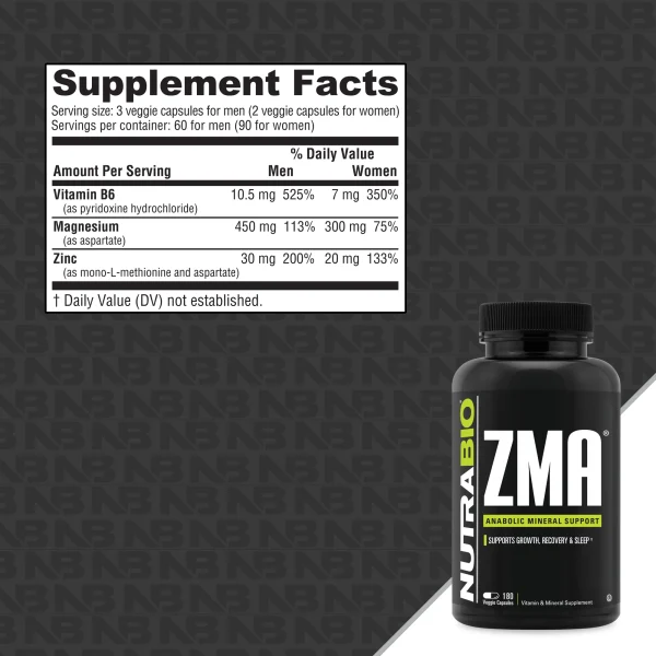 ZMA Nutrabio 90 cápsulas - Suplextreme